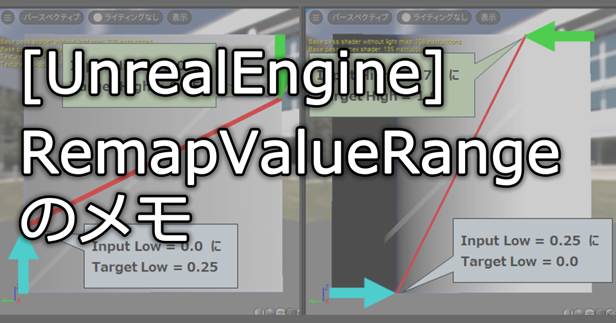 [UnrealEngine]RemapValueRangeのメモ | ものぐさーばのゲームエフェクト備忘録